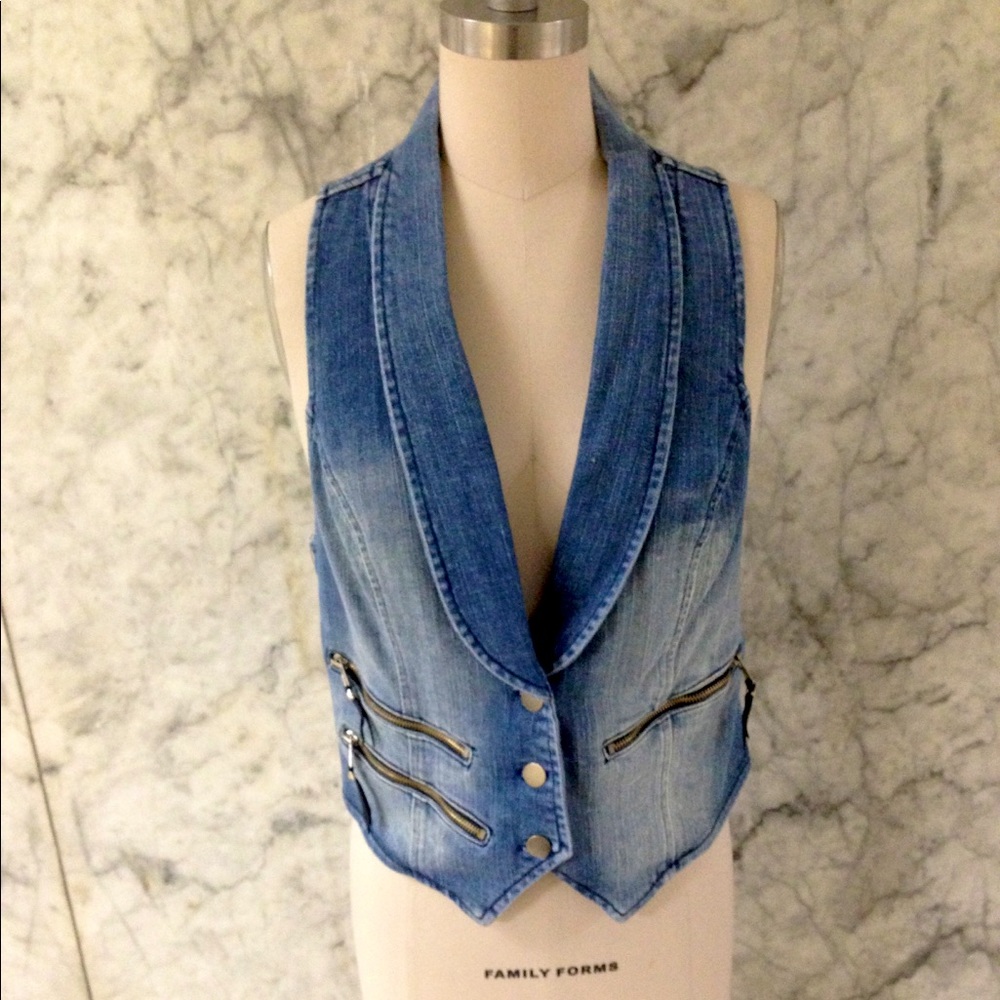 Kettle Black Denim Vest - Gem